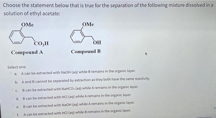 Solved Choose the statement below that is true for the | Chegg.com