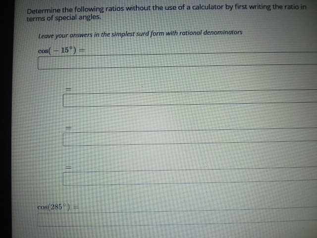 Solved Determine the following ratios without the use of a | Chegg.com