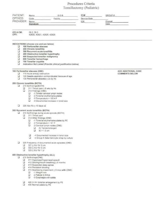 Solved AHIMA Outpatient Surgery Order Pationts name Patient | Chegg.com
