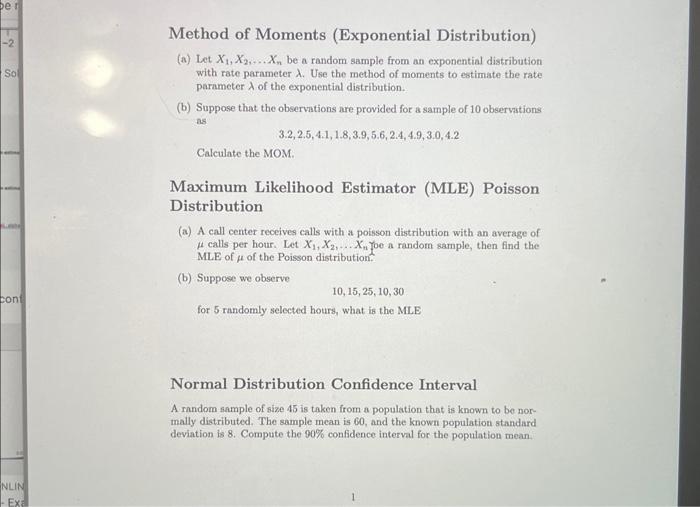 Method Of Moments Exponential Distribution A Let