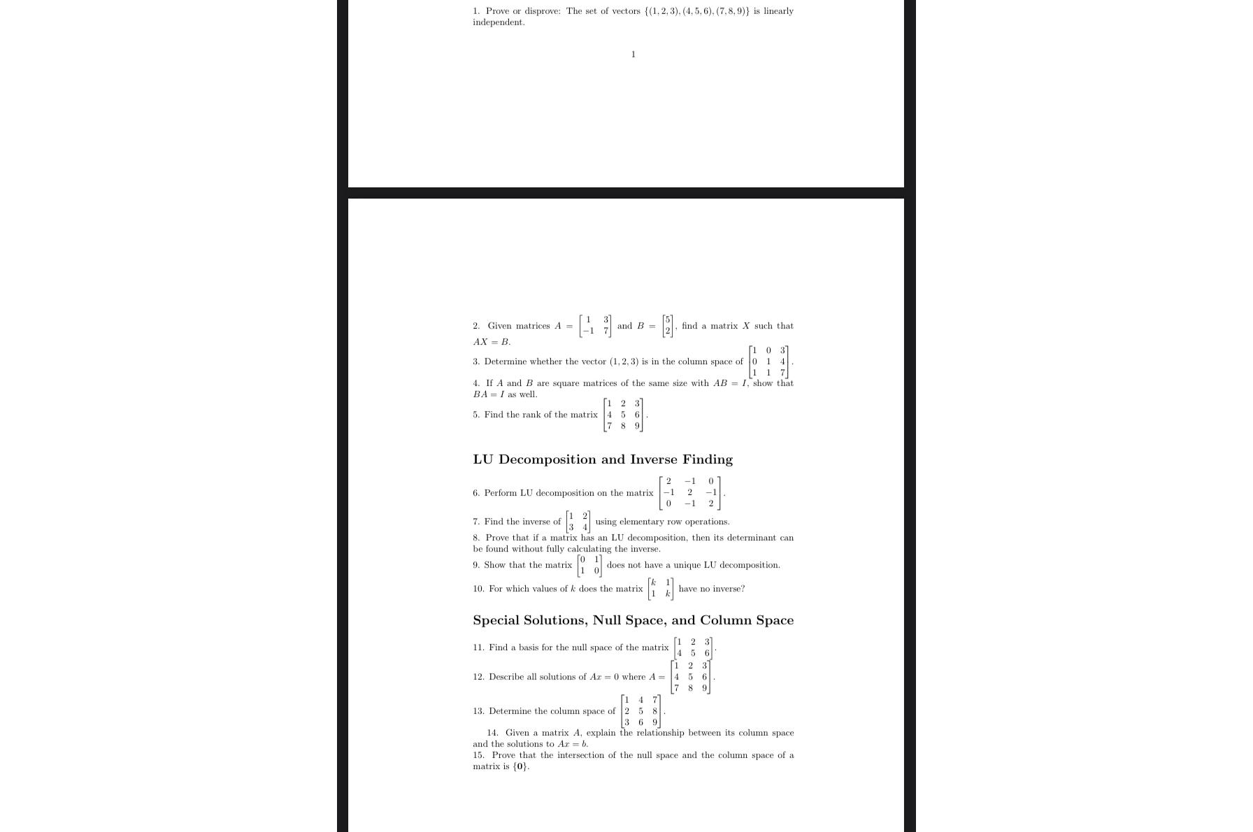 Solved \\n\\nProve or disprove: The set of vectors | Chegg.com