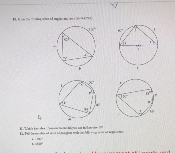 Solved 7. Without using a protractor, estimate and sketch | Chegg.com