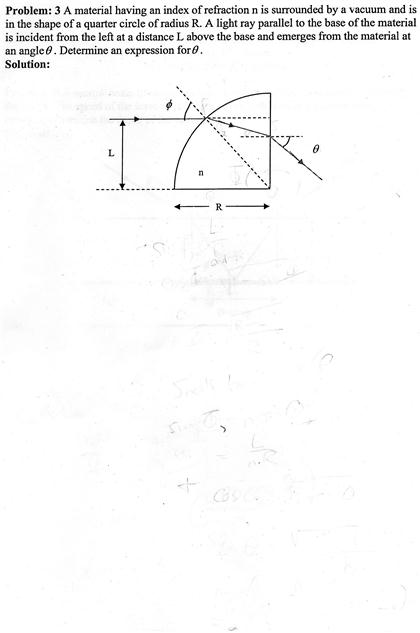 Solved A material having an index of refraction n is | Chegg.com