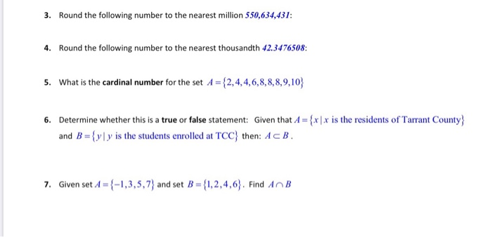 Solved 3. Round the following number to the nearest million | Chegg.com