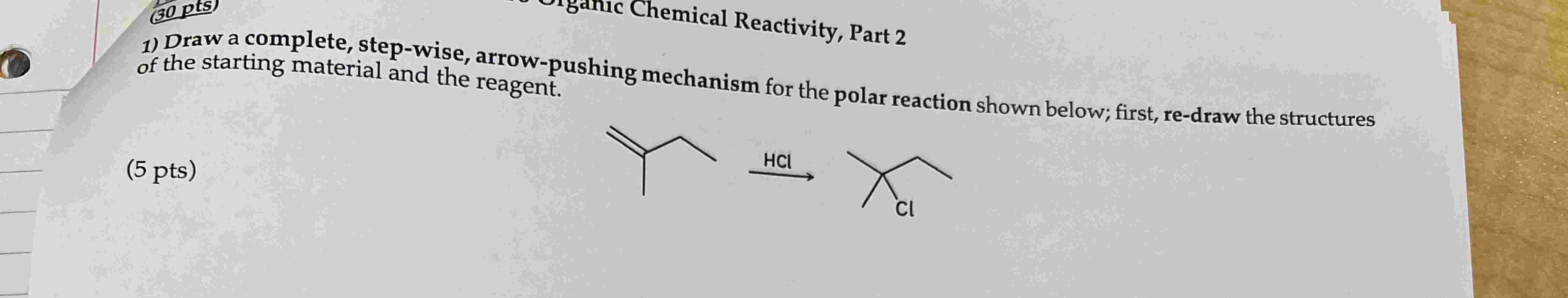 Solved 1) ﻿Draw a complete, step-wise, arrow-pushing | Chegg.com