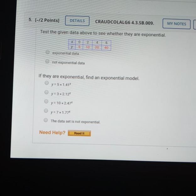 Solved 5. [-12 Points] DETAILS CRAUDCOLALG6 4.3.SB.009. MY | Chegg.com