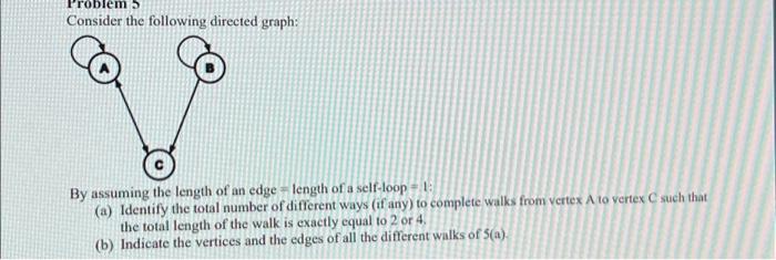 Problem 5 Consider the following directed graph: By | Chegg.com