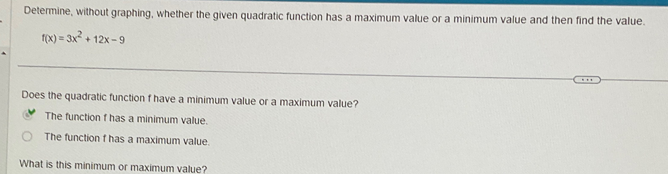 Solved Determine, without graphing, whether the given | Chegg.com