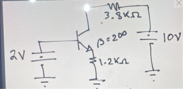 Solved 2v I ∑β=2003.8kΩ=I10 V | Chegg.com