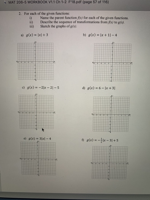 Solved MAT 206-5 WORKBOOK V1.1 Ch 1-2 F'18.pdf (page 57 of | Chegg.com
