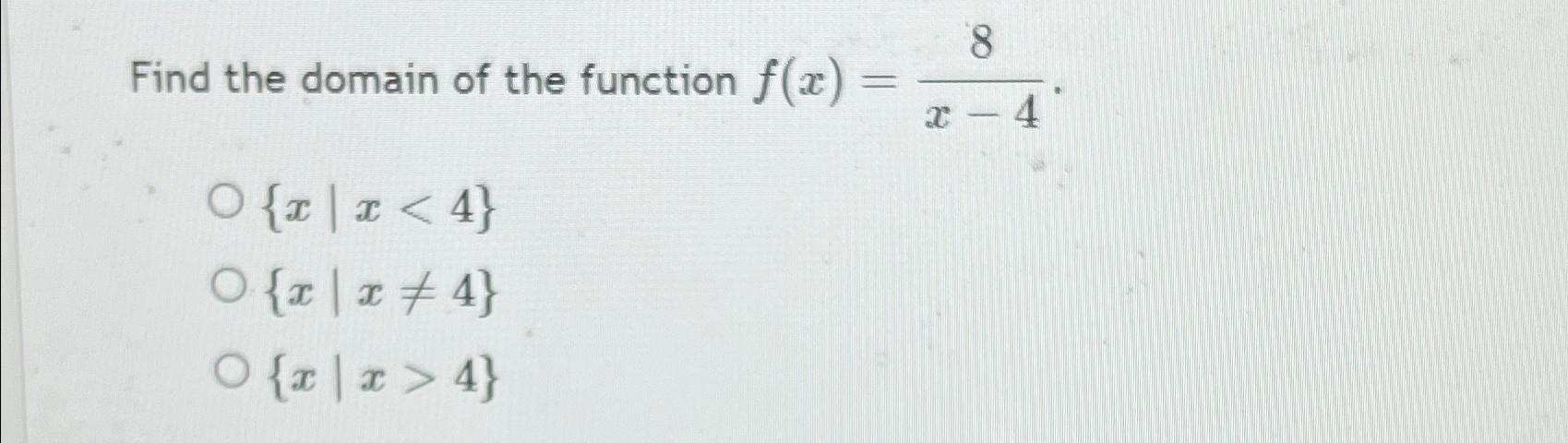 Solved Find The Domain Of The Function