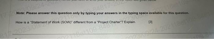 Solved Note: Please answer this question only by typing your | Chegg.com