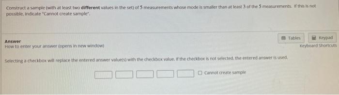 Solved Construct a sample (with at least two different | Chegg.com