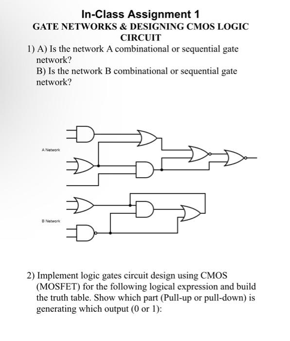 Solved In-Class Assignment 1 GATE NETWORKS & DESIGNING CMOS | Chegg.com