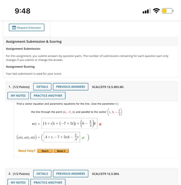 Solved 9:48 | Request Extension Assignment Submission & | Chegg.com