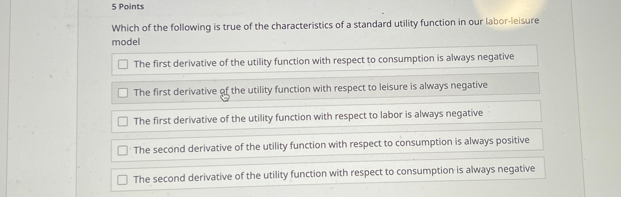 Solved 5 ﻿PointsWhich of the following is true of the | Chegg.com