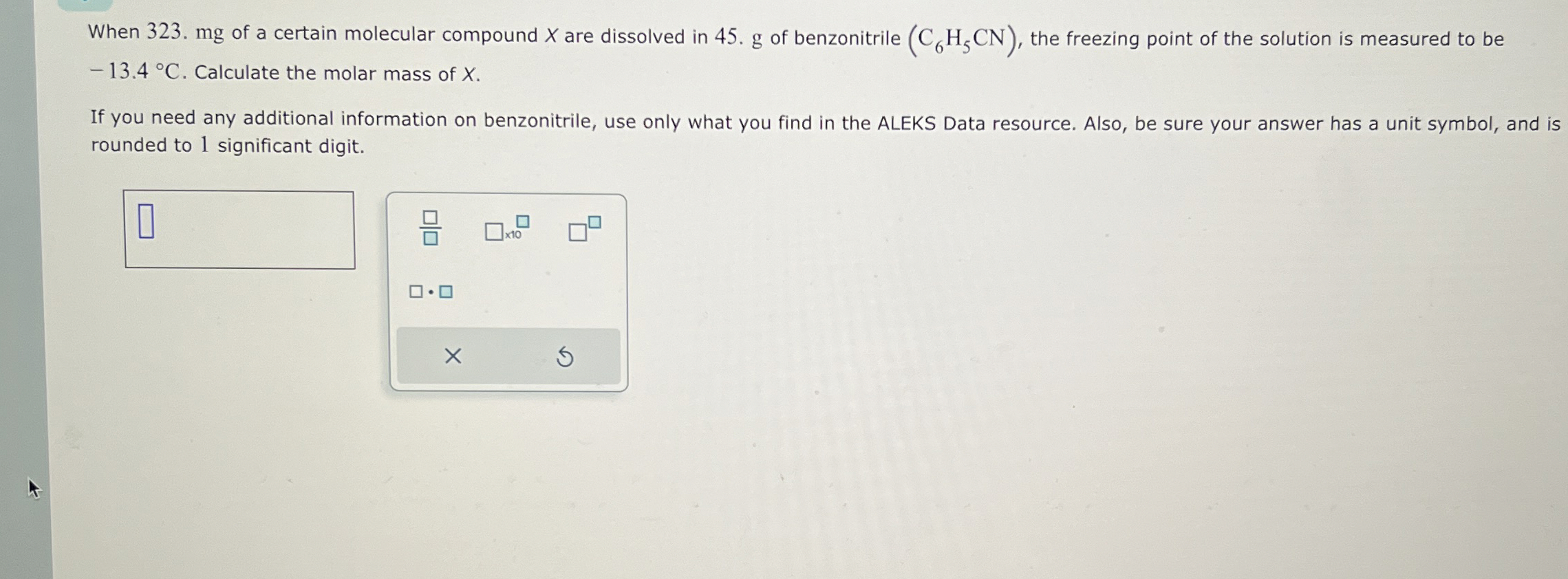 Solved When 323. ﻿mg of a certain molecular compound x ﻿are | Chegg.com