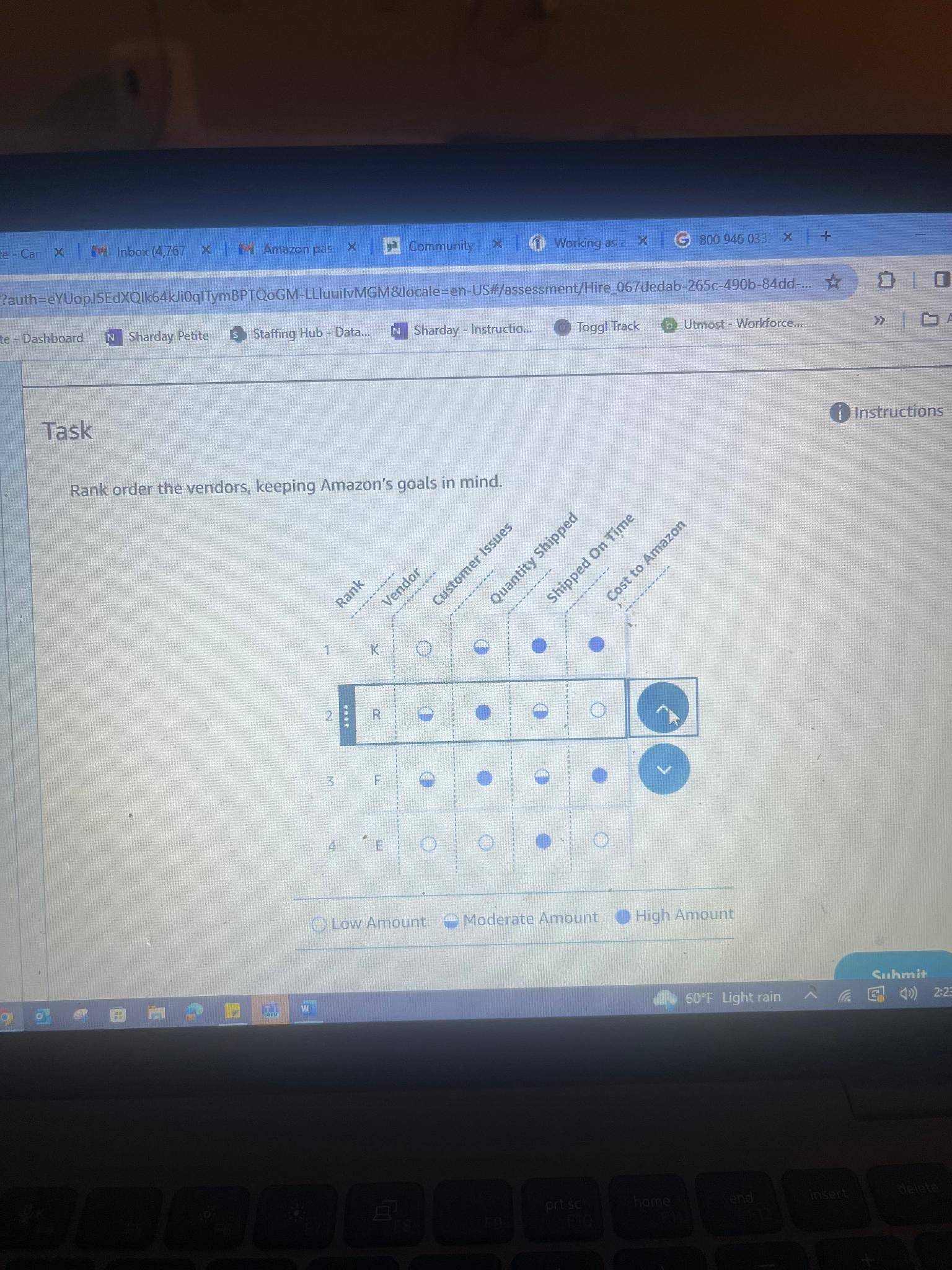 Solved Task(i) ﻿InstructionsRank order the vendors, keeping | Chegg.com