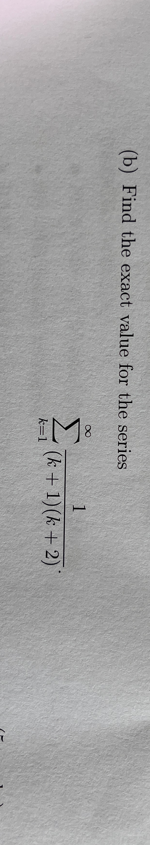 Solved (b) ﻿Find the exact value for the | Chegg.com