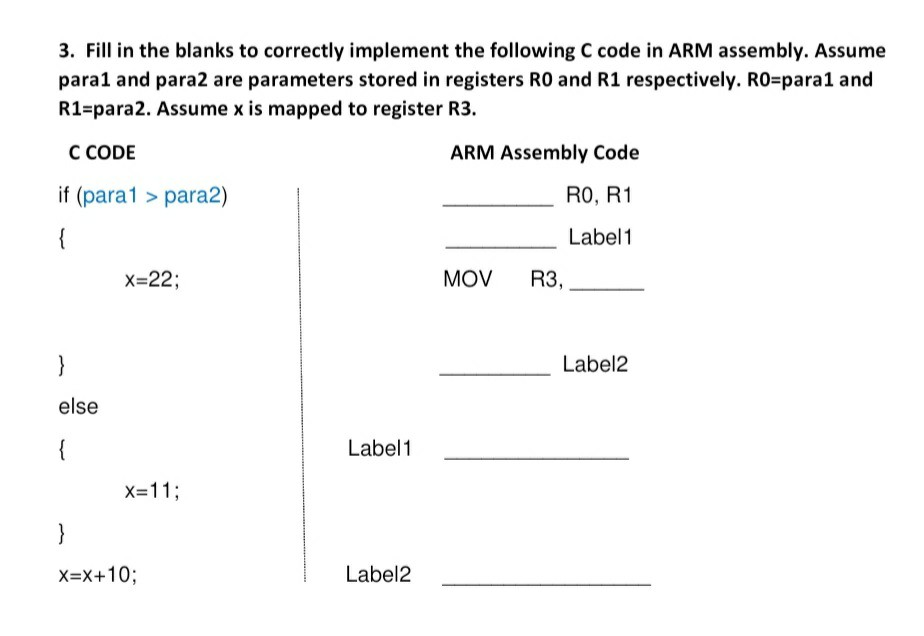Solved 3. Fill in the blanks to correctly implement the | Chegg.com
