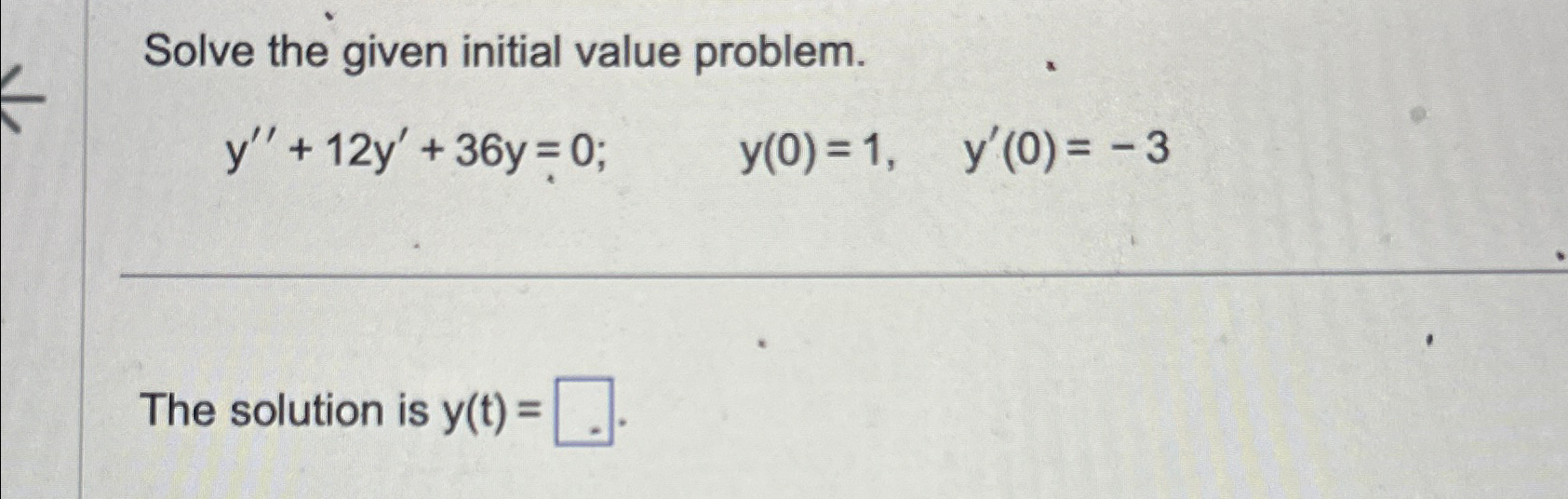 Solve the given initial value | Chegg.com