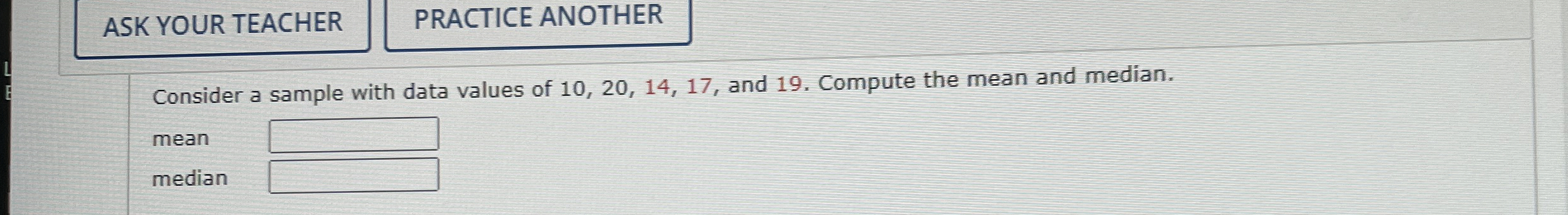 Solved Consider a sample with data values of 10,20,14,17, | Chegg.com
