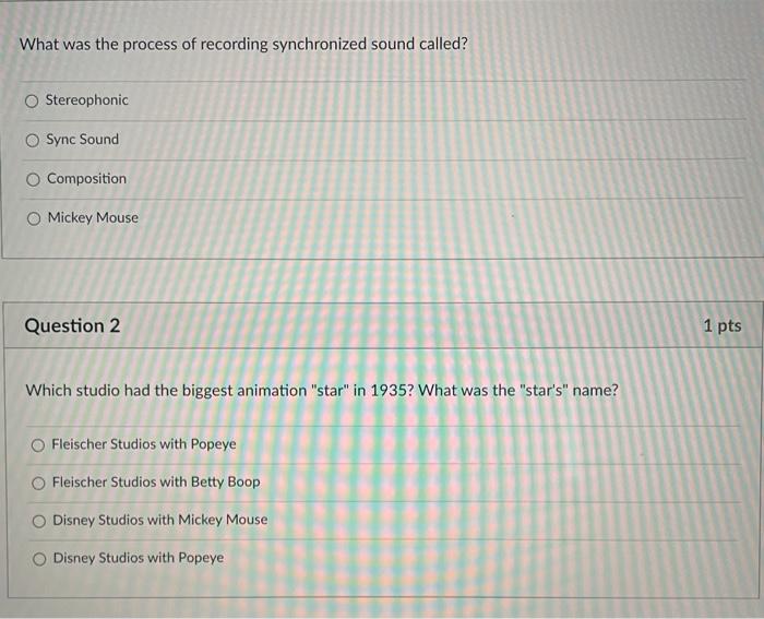 Solved What was the process of recording synchronized sound | Chegg.com