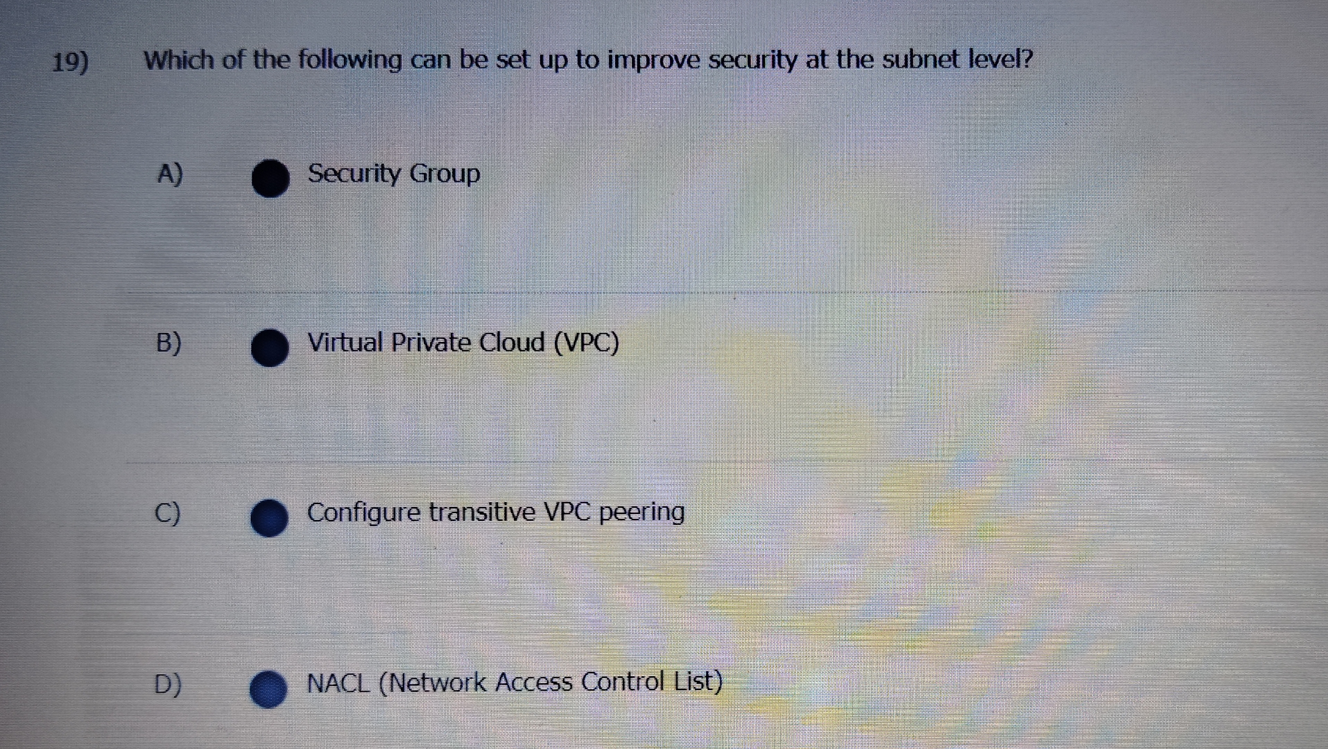 Solved Which of the following can be set up to improve | Chegg.com