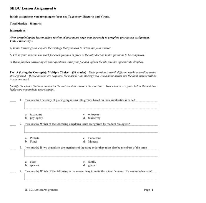 Solved Tofal Marks: 88 marks Instructions: After completing | Chegg.com