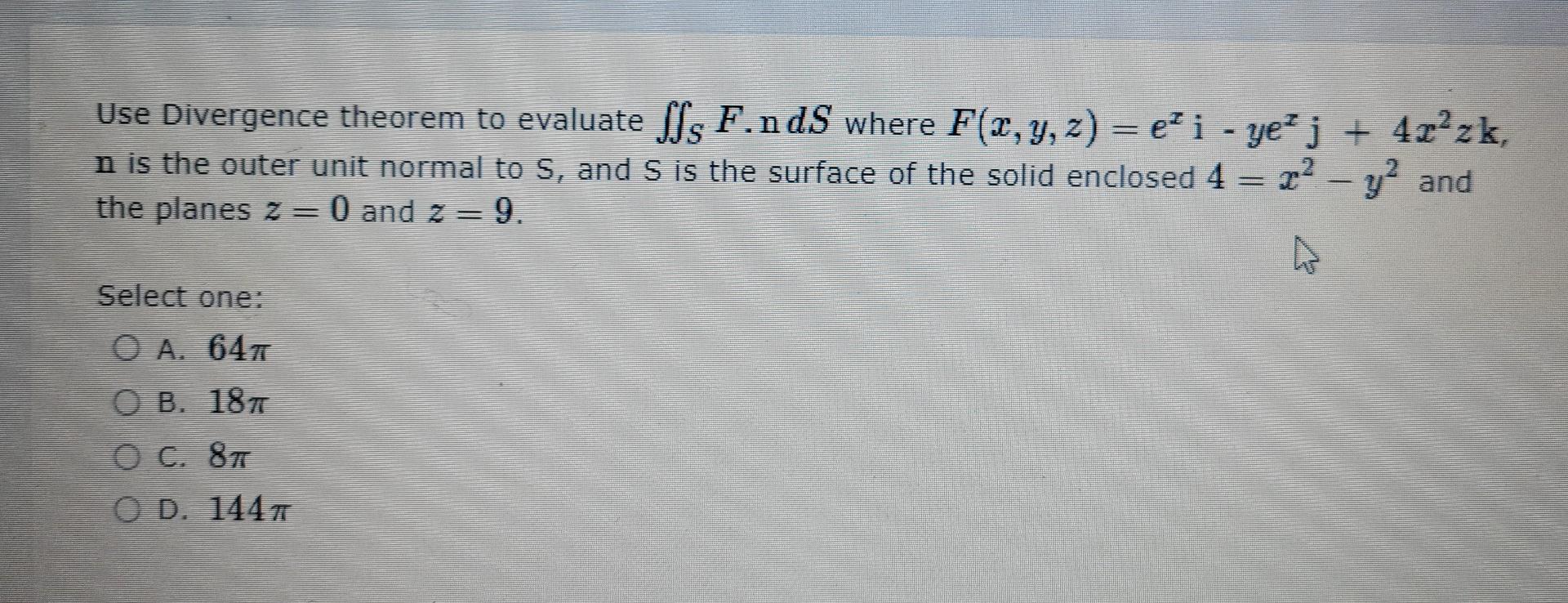 Solved Use Divergence theorem to evaluate ffs F.nds where | Chegg.com