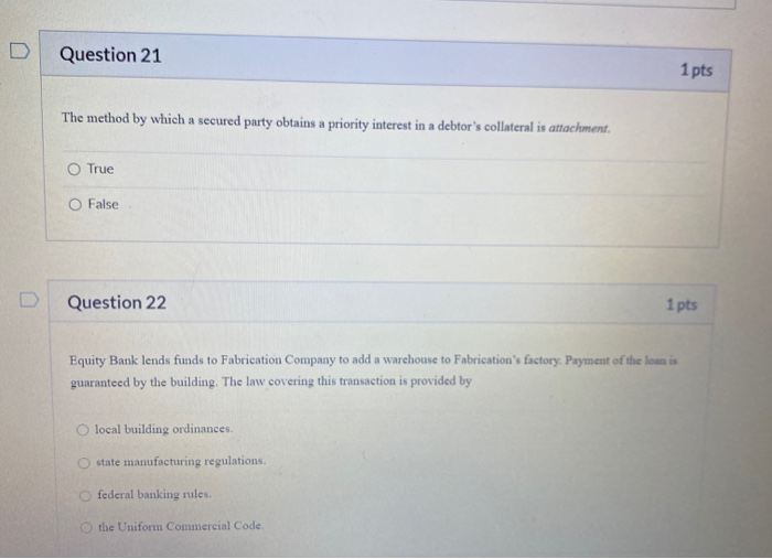 Solved The method by which a secured party obtains a | Chegg.com