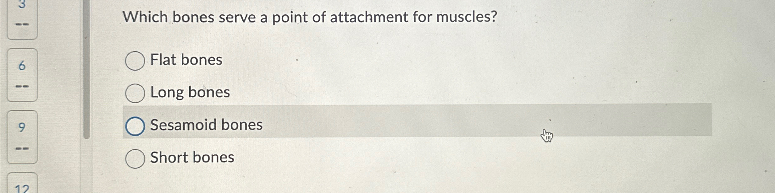 Solved Which bones serve a point of attachment for | Chegg.com