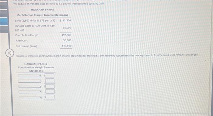 Solved Wil reduce its variable cost per unit by 51 but wia | Chegg.com