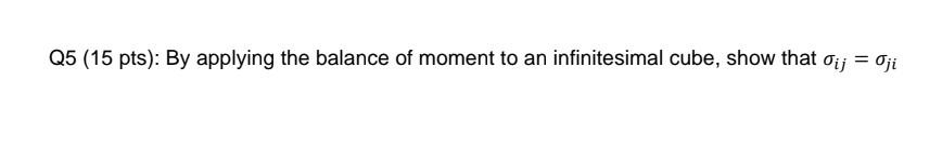 Solved Q5 (15 pts): By applying the balance of moment to an | Chegg.com