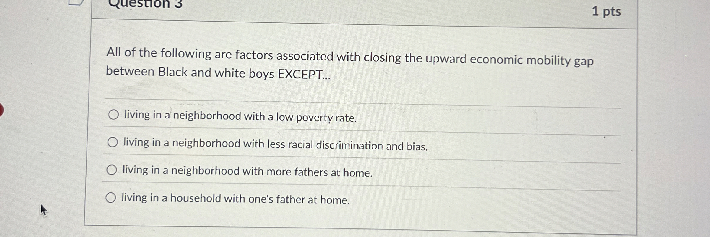 Solved 1 ﻿ptsAll of the following are factors associated | Chegg.com