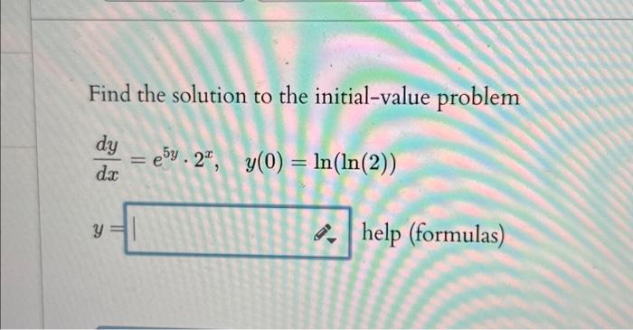 Solved Find the solution to the initial-value problem dy | Chegg.com