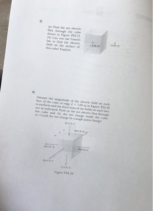 Solved (a) Find the net electric flux through the cube shown | Chegg.com