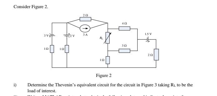 Solved Consider Figure 2. Figure 2 i) Determine the | Chegg.com