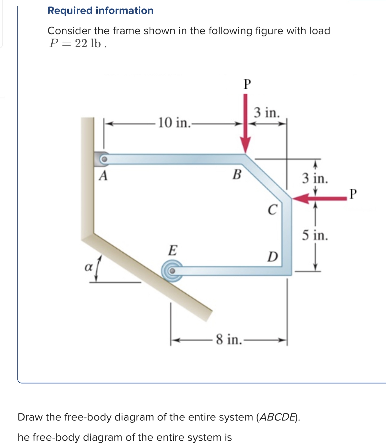 Solved Required informationConsider the frame shown in the | Chegg.com