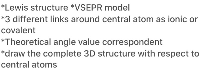 Solved *Lewis structure *VSEPR model *3 different links | Chegg.com