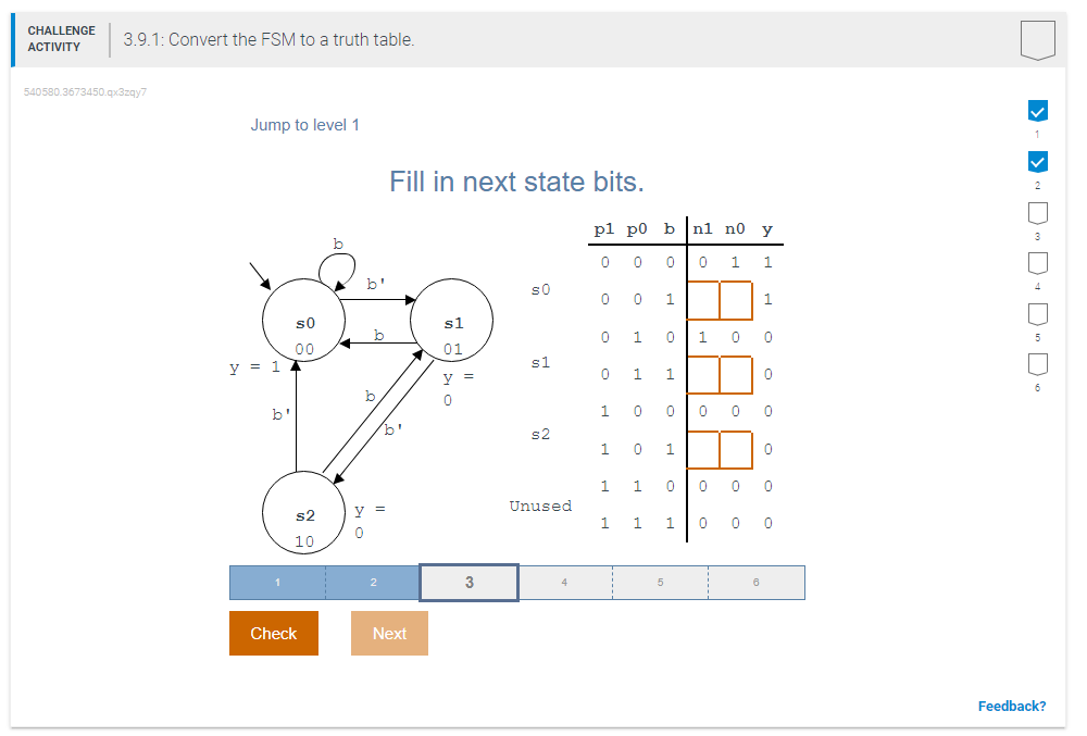 Solved Jump to level 1Fill in next state bits. | Chegg.com