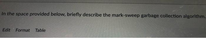 Solved In the space provided below, briefly describe the | Chegg.com