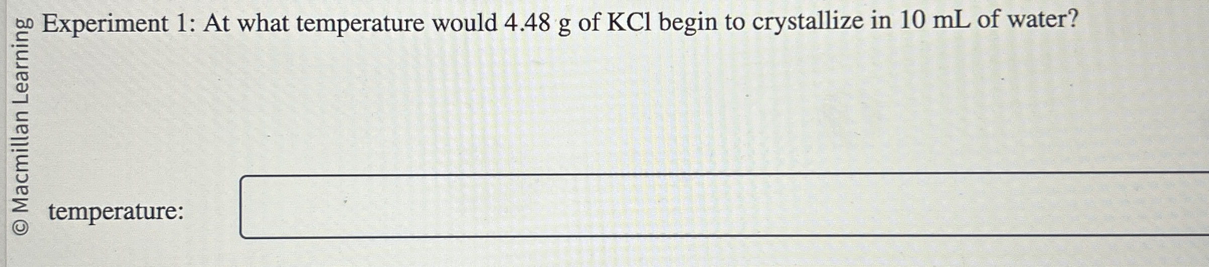 High Quality SOLUTION ?⊊∞ ﻿Experiment 1: At what temperature would 4.48 ﻿g | Chegg.com