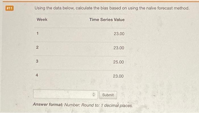Solved Using the data below, calculate the bias based on | Chegg.com