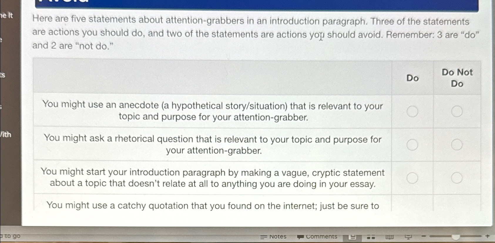 Solved Here are five statements about attention-grabbers in | Chegg.com