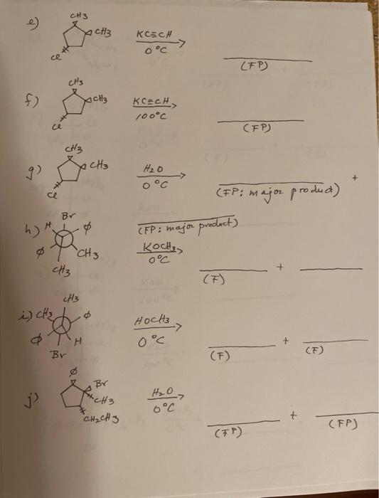 Solved € CH3 ICH3 KCECH o°C ce (FP) CH3 f CH3 ксесH, 100°C | Chegg.com