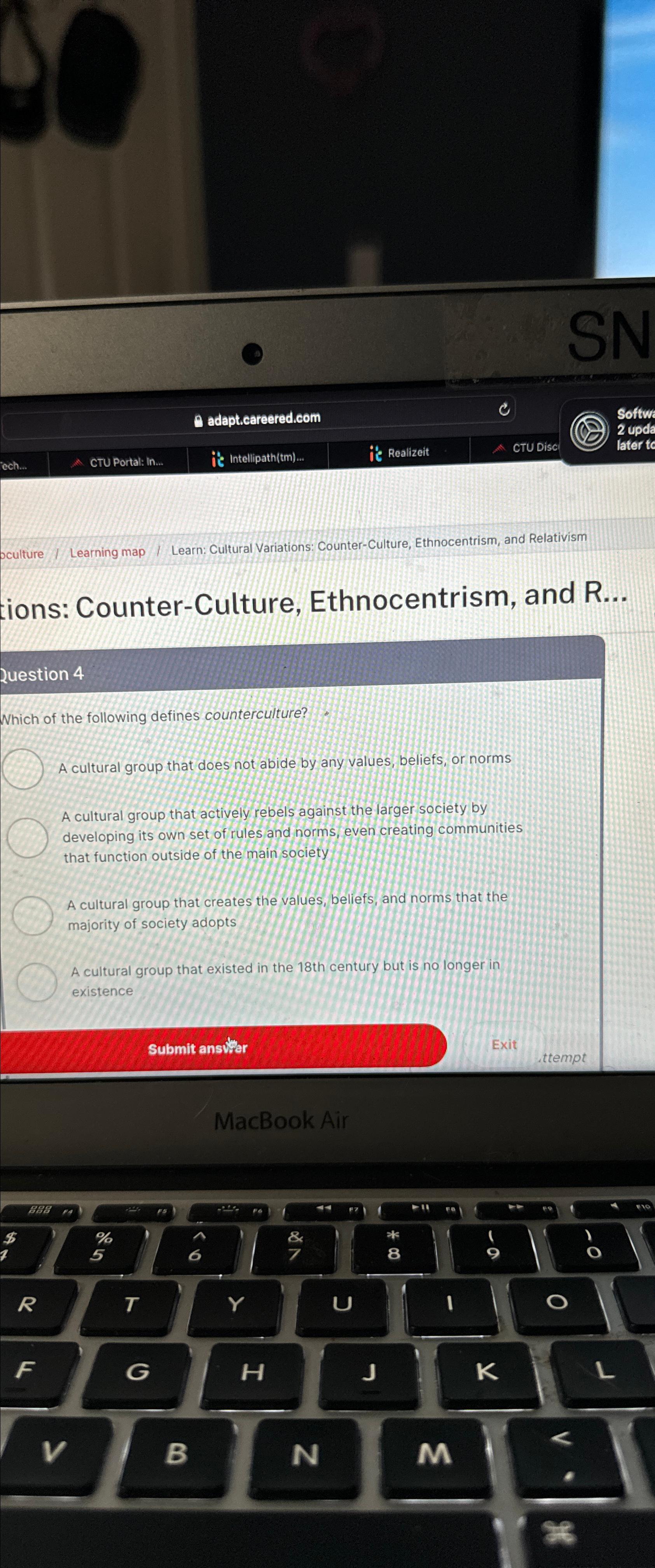 Solved tions: Counter-Culture, Ethnocentrism, and | Chegg.com