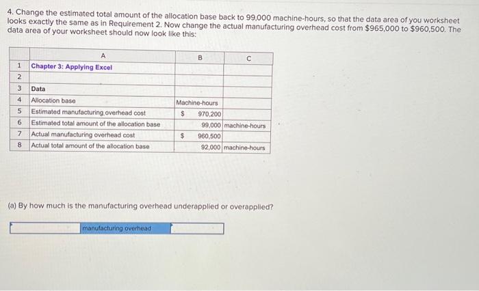Solved 1 Chapter 3: Applying ExcelIf your formulas are | Chegg.com