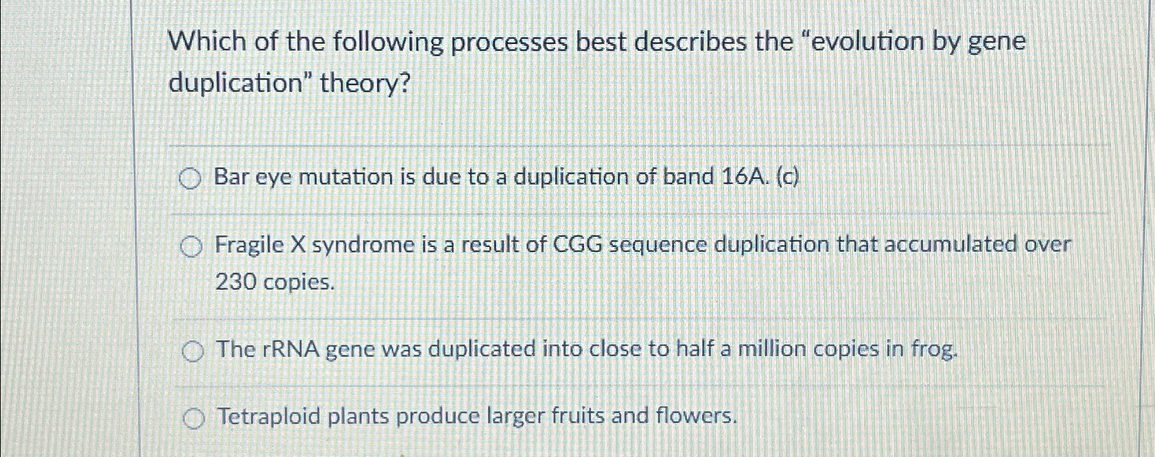 Solved Which of the following processes best describes the | Chegg.com