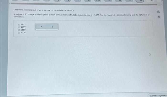 Solved Determine the margin of error in estimating the | Chegg.com
